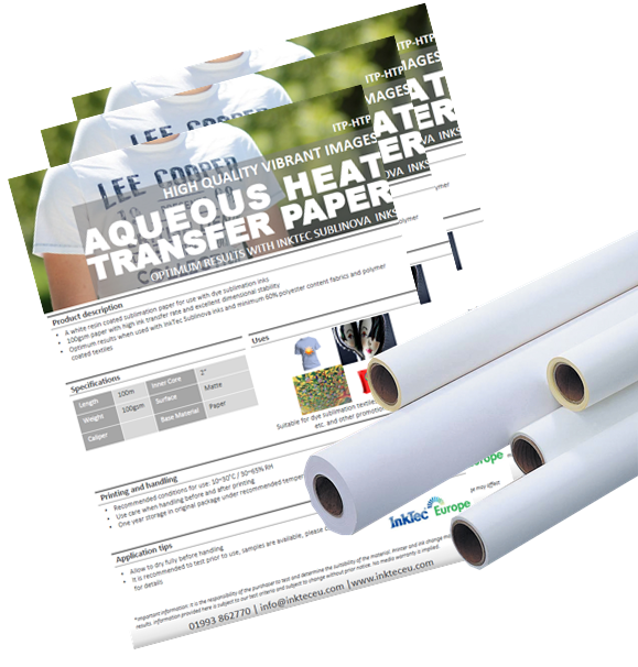 InkTec Matte Dye Sublimation Transfer Paper 100 GSM 100m-A3